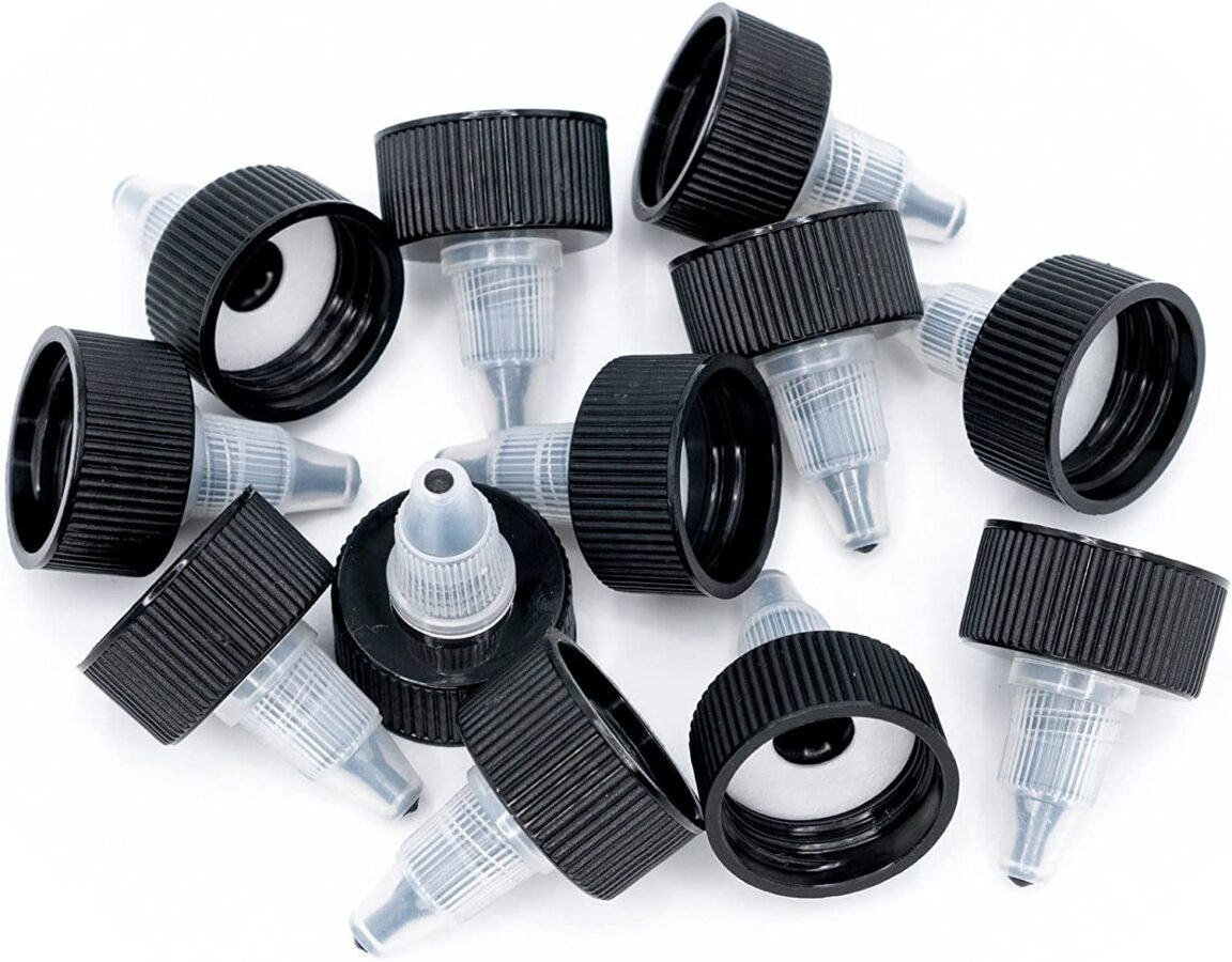 Black & Natural Twist Top Caps, Bottle Cap Size (24/410) Replacement ...