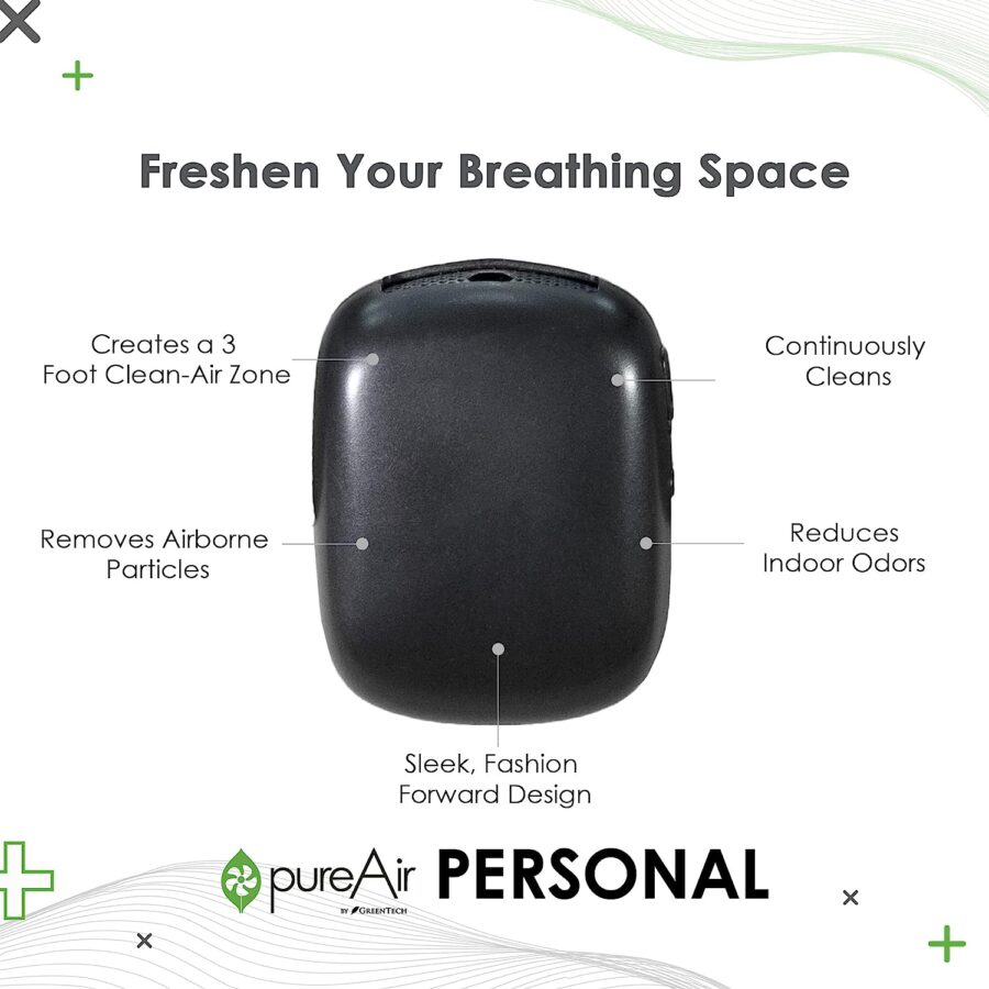 Greentech Environmental pureAir Personal – Wearable Air Filter and Air ...